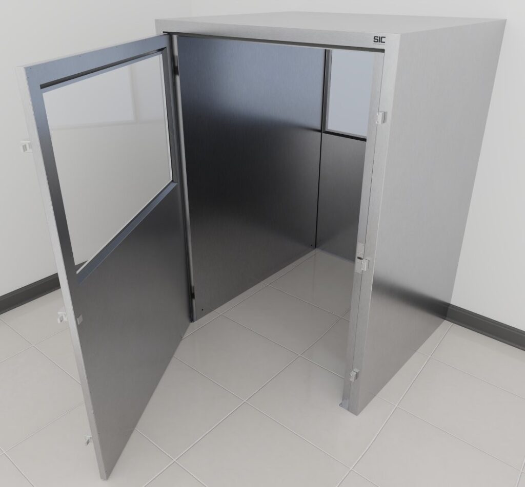 Cleanroom stainless cart pass thru SIC31808 - SIC Experts