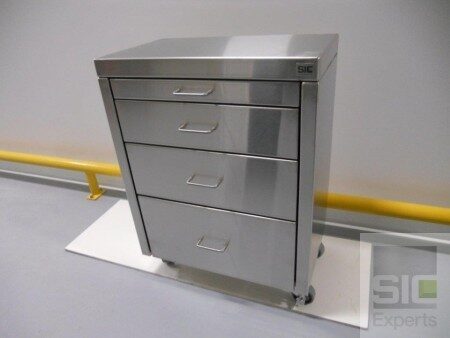 Stainless steel medical storage cart SIC32049 - SIC Experts