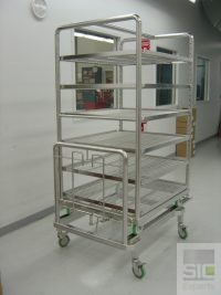 Stainless steel autoclave cart SIC13722 - SIC Experts
