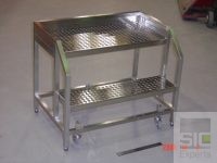 Cleanroom mobile step ladder SIC25313 - SIC Experts