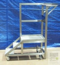 Cleanroom mobile step ladder SIC25313 - SIC Experts
